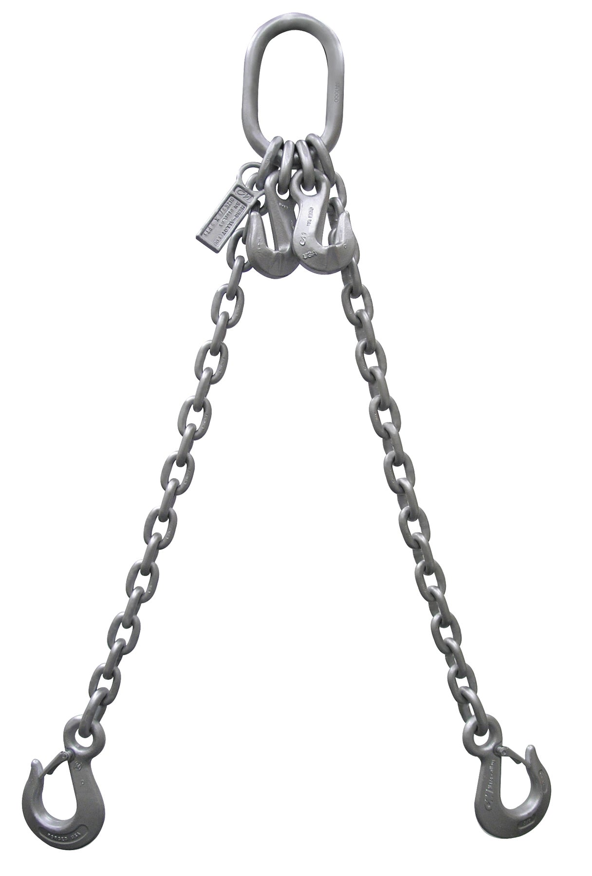 CM Grade 100 DOG 2 Leg Adjustable Type A Chain Sling - Clevlok Grab Ho